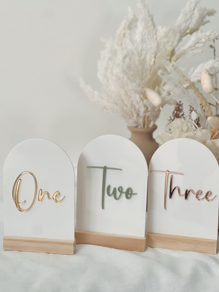 Arch Table Numbers - Reardon's Woodshop